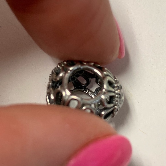 Pandora | Jewelry | Pandora Open Work Floral Silver Charm | Poshmark